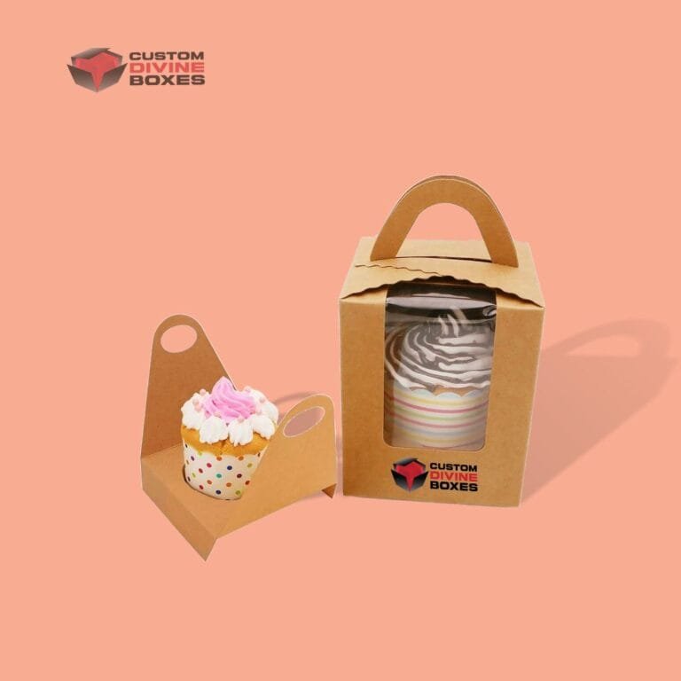 Kraft Cupcake Boxes - customdivineboxes.com